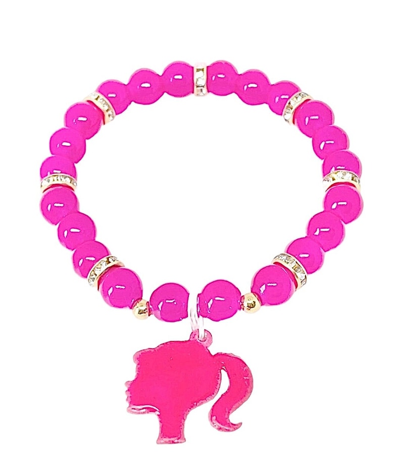 Pink Barbie Charm Bracelet - Etsy