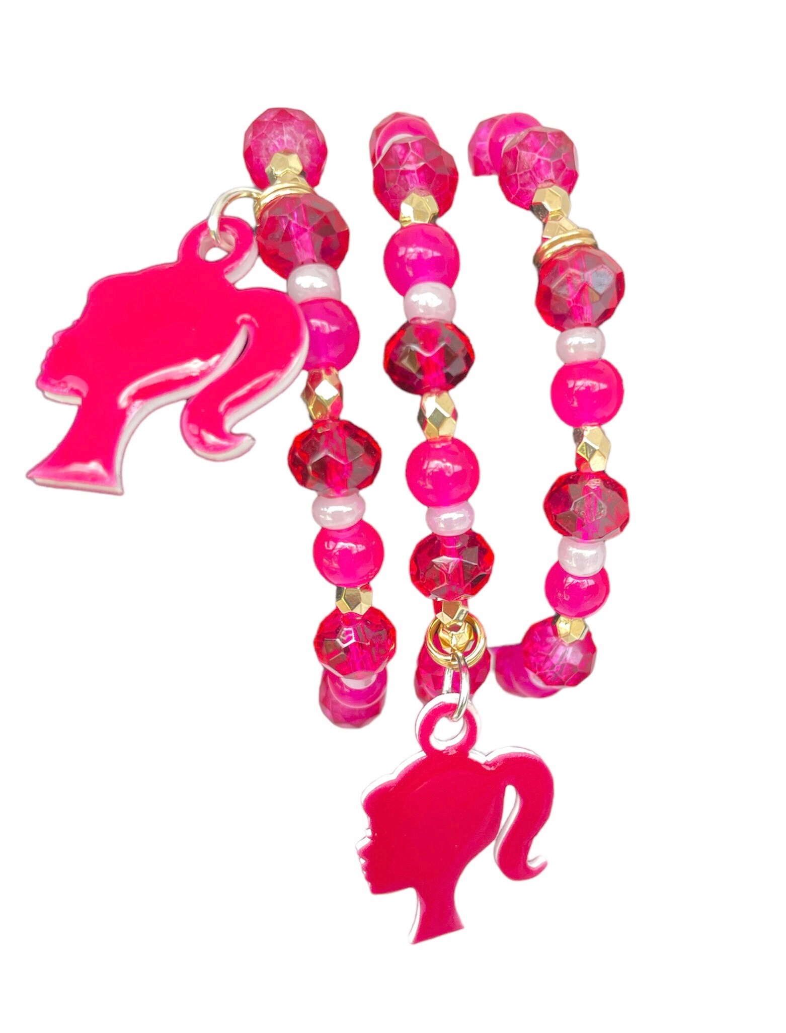 Pink Barbie Charm Bracelet - Etsy