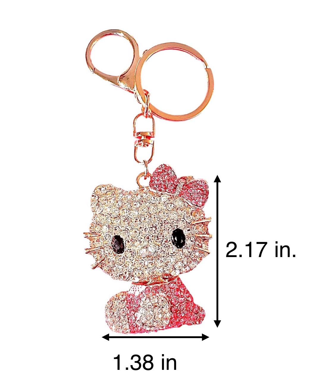 3-D Adorable Sanrio This **hello Kitty Rhinestone Keychain** Features ...