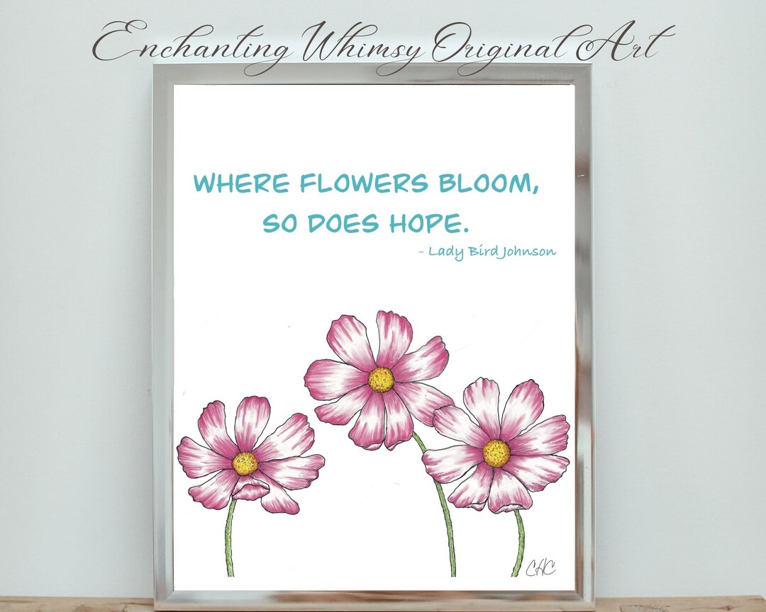 Positive Affirmation Printable Wall Art- Original Wildflower ...