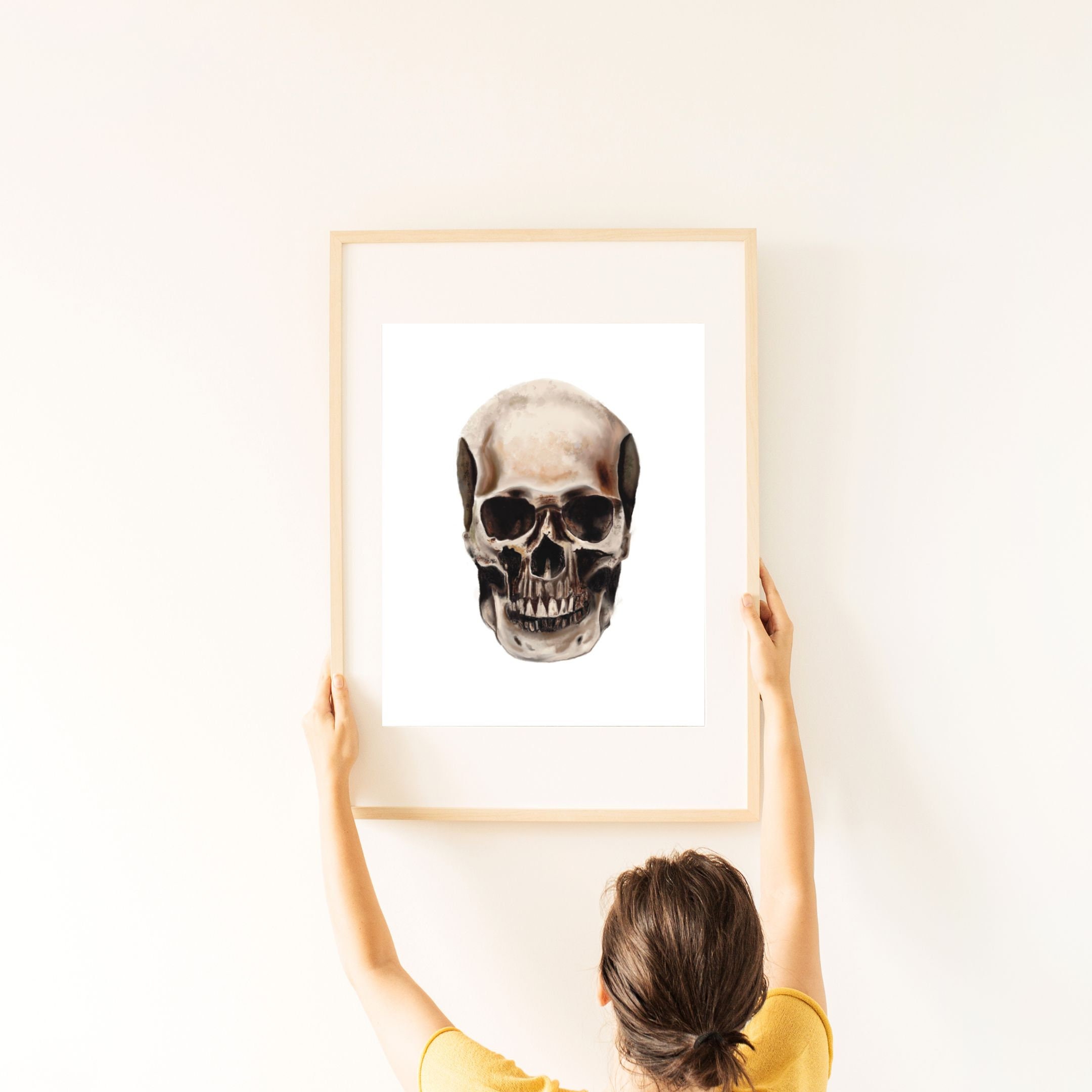 Human Skull Digital Download Skull Decor Wall Art Spooky Home Decor ...