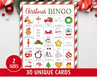Printable Christmas Bingo Cards - Etsy