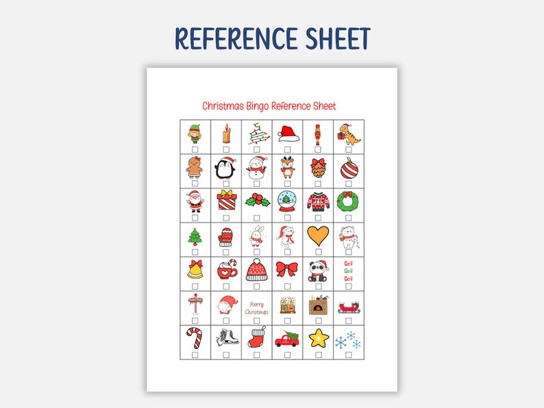 30 Christmas Bingo Cards, Printable Christmas Bingo Game for Kids ...