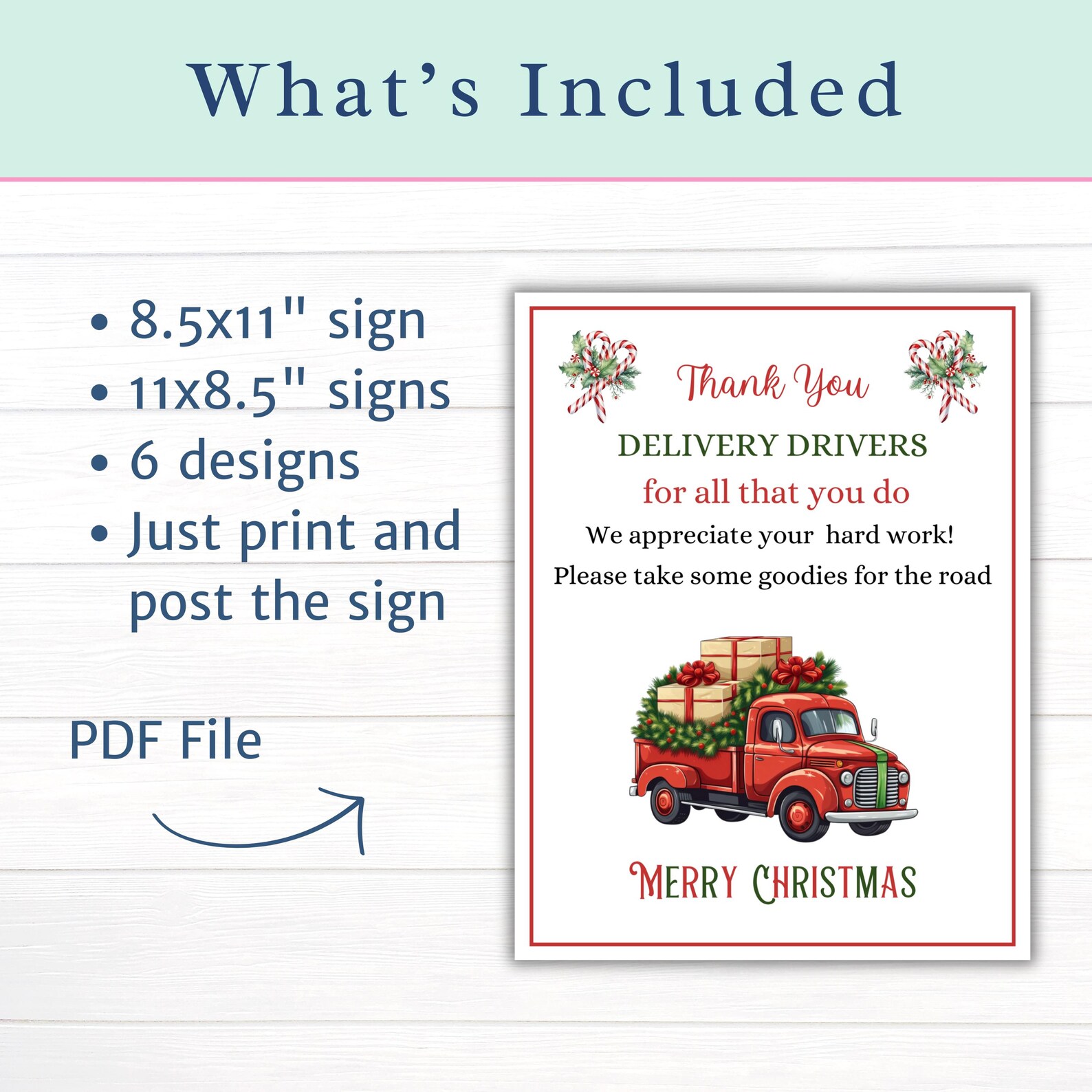 Delivery Driver Thank You, Thank You Delivery Driver, Thank You Sign ...
