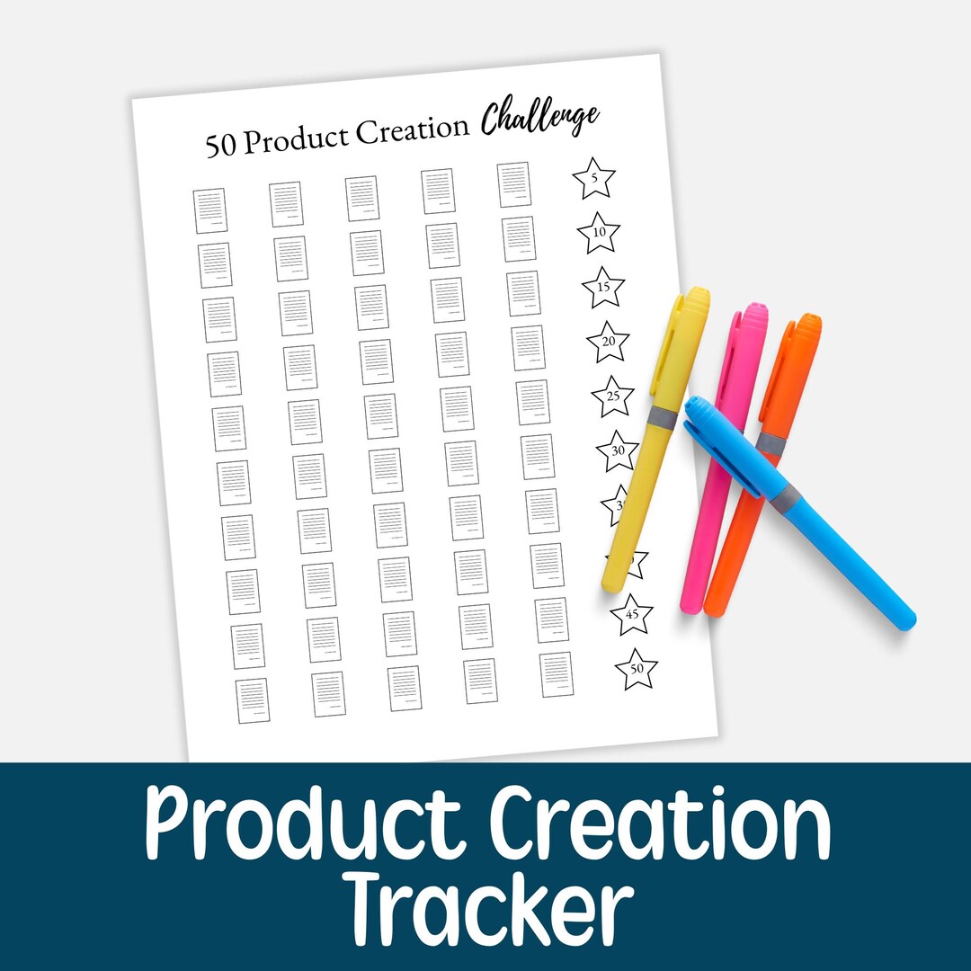 Product Creation Tracker, Product Creation, Creation Challenge, Content ...