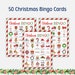 Christmas Bingo for 50, Work Holiday Bingo, Office Party Bingo ...