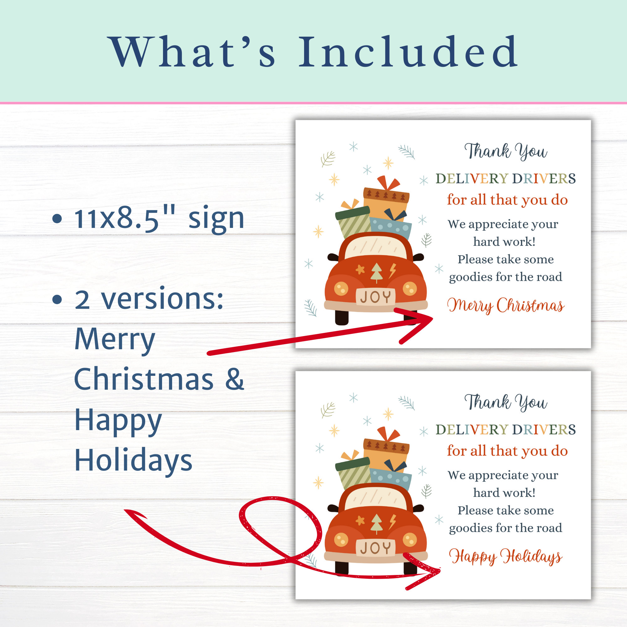 Delivery Driver Snack Sign, Delivery Driver Thank You, Delivery Driver ...