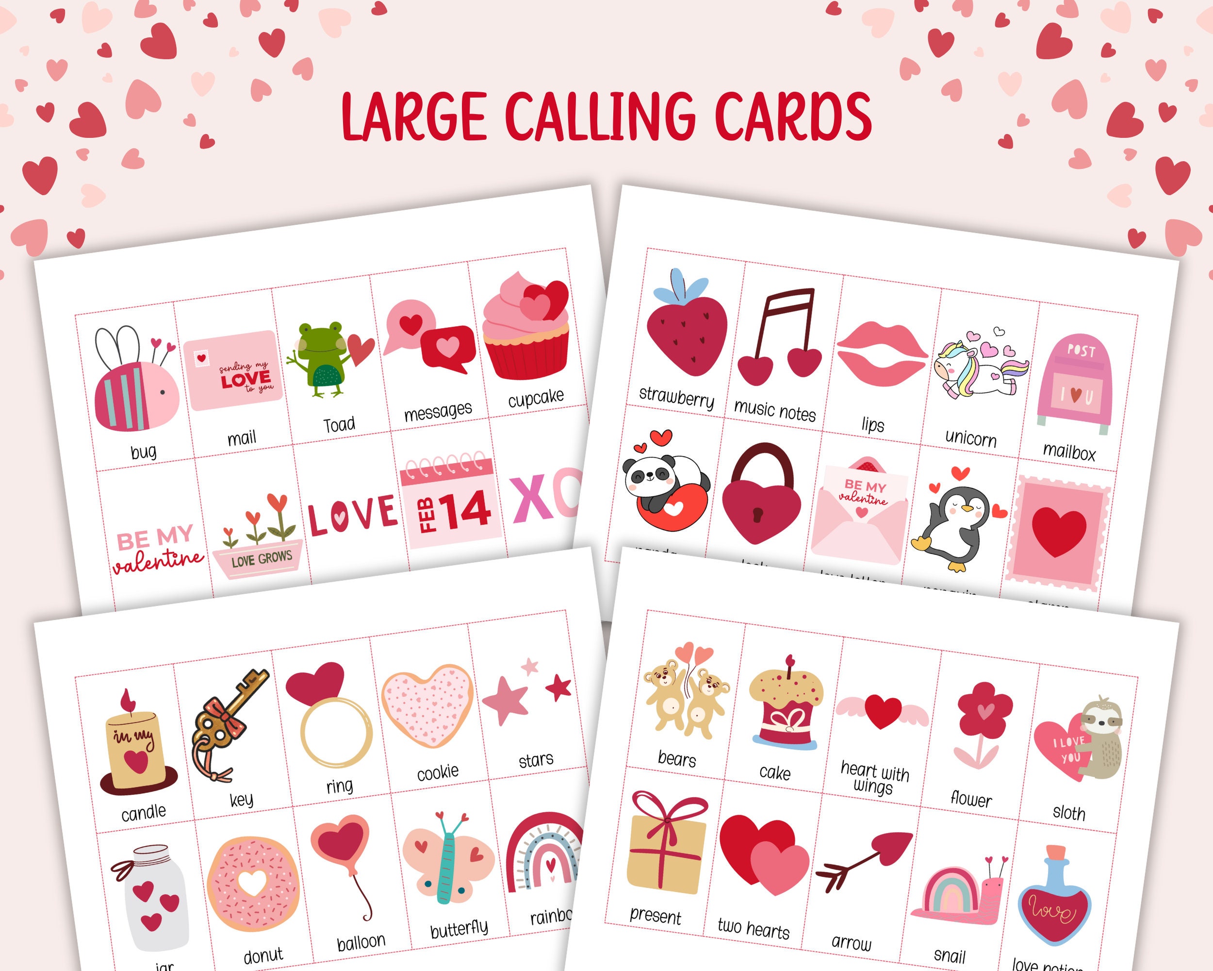100 Valentine Bingo, Valentine Bingo Card, Valentines Bingo, Valentines ...