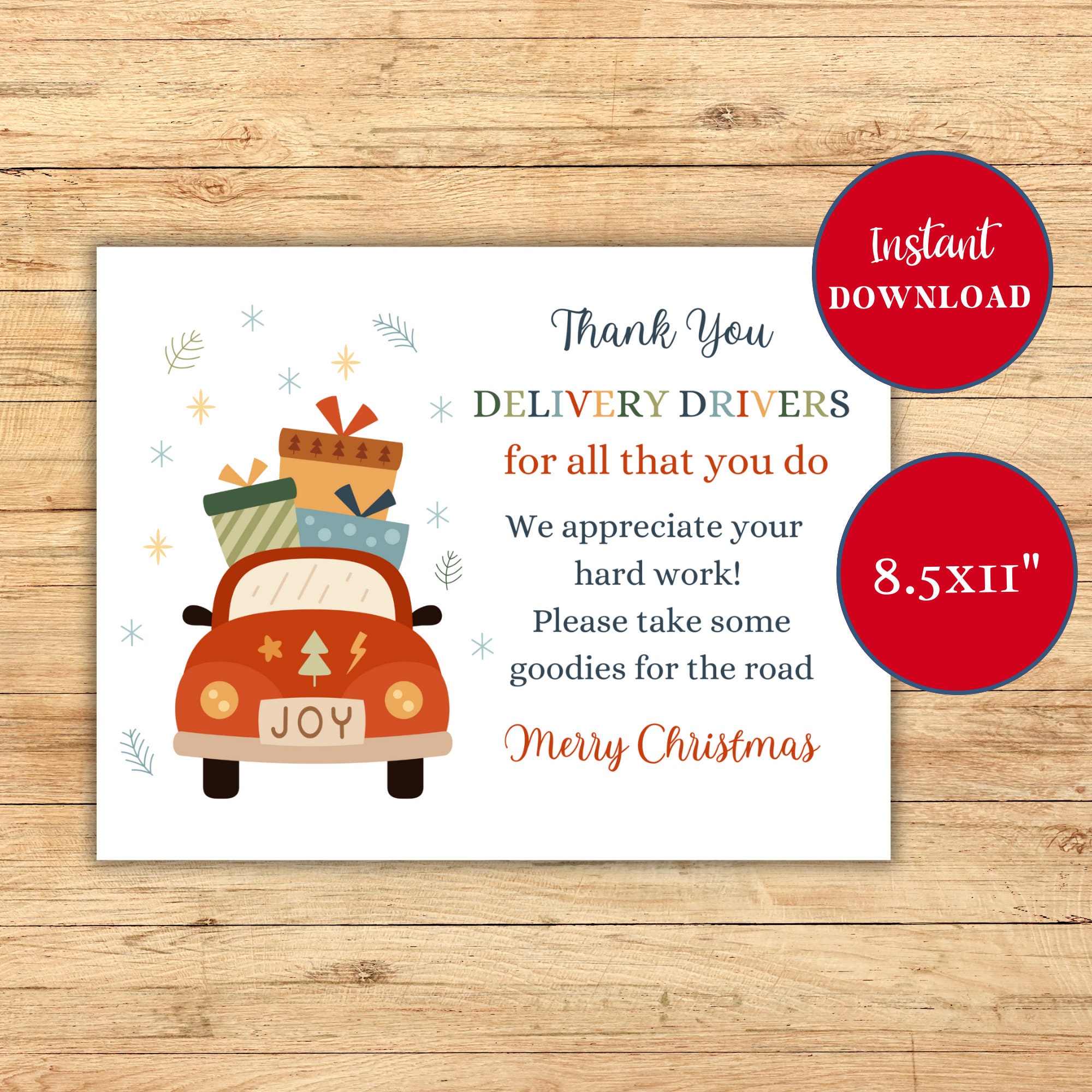 Delivery Driver Snack Sign, Delivery Driver Thank You, Delivery Driver ...