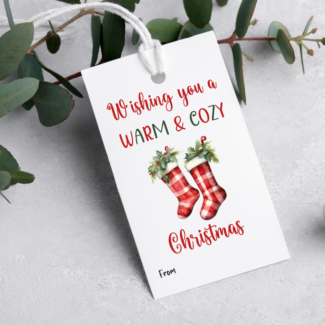 Christmas Gift Tags for Socks, Stocking Tags, Gift Tag, Teacher Gift ...