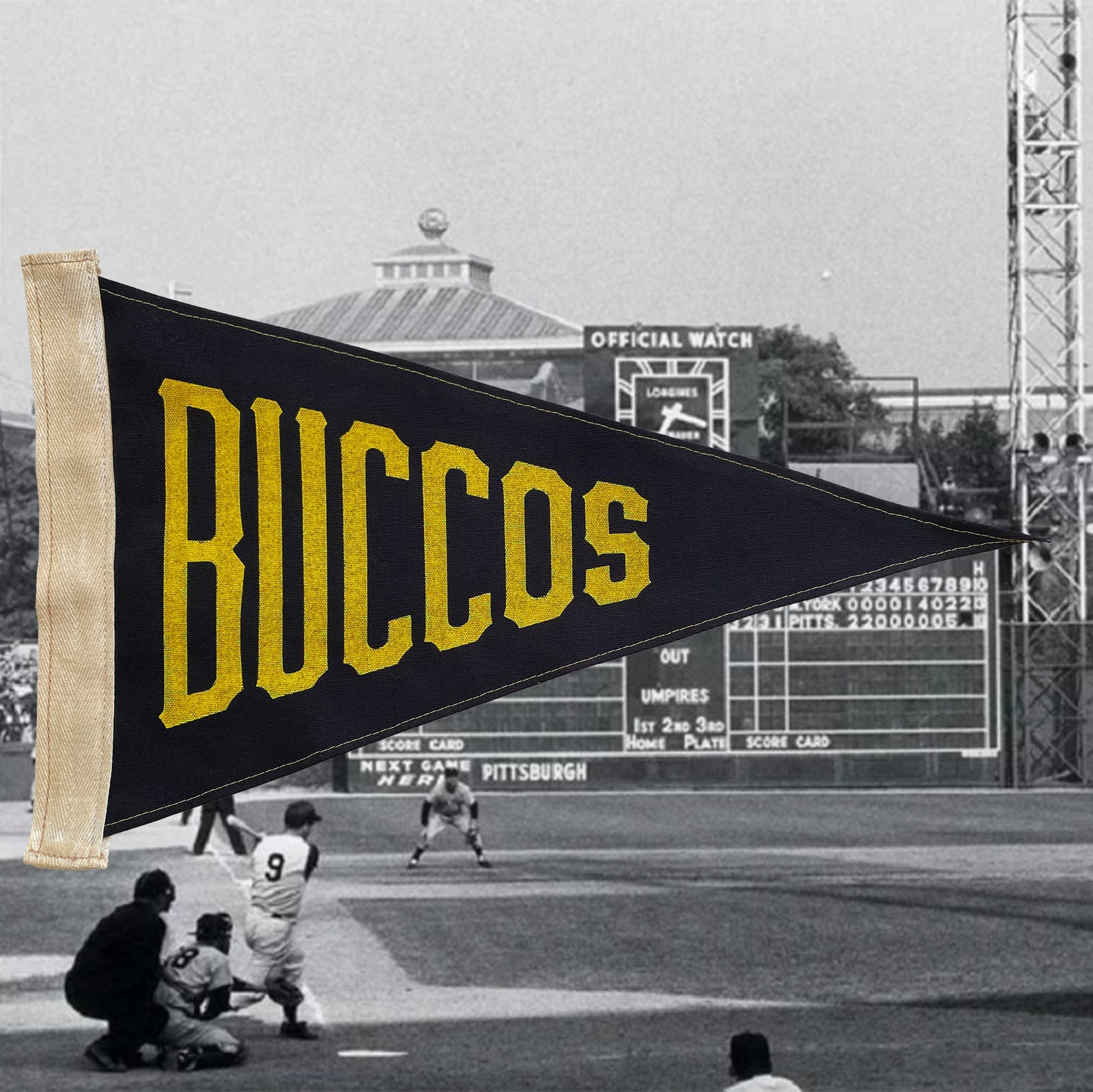 Buccos Pennant | Handcrafted Vintage Style | Pittsburgh Pirates ...