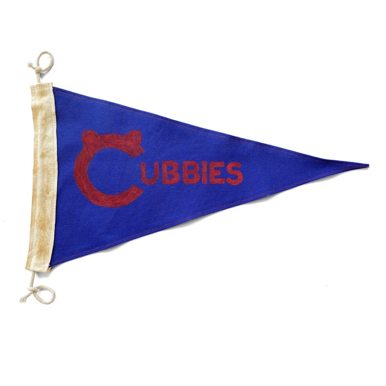 Cubbies Pennant Handcrafted Vintage Style Chicago Cubs - Etsy