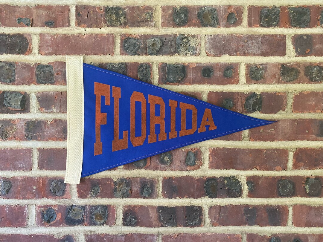 University of Florida Pennant Handcrafted Vintage Inspired Canvas Dorm ...