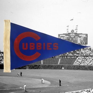 Cubbies Pennant | Handcrafted Vintage Style | Chicago Cubs | Baseball ...