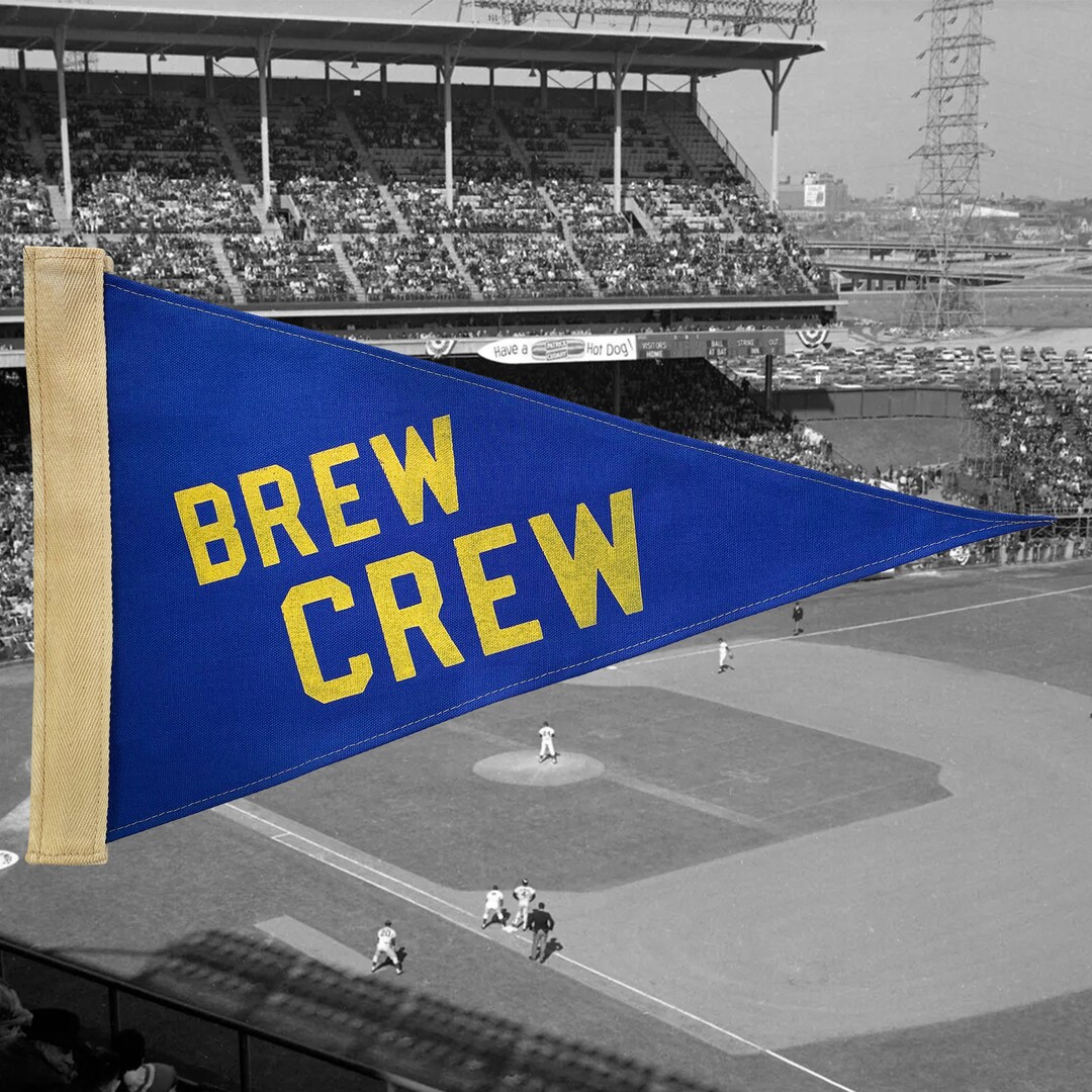 Brew Crew Pennant | Handcrafted Vintage Style | Milwaukee Brewers ...