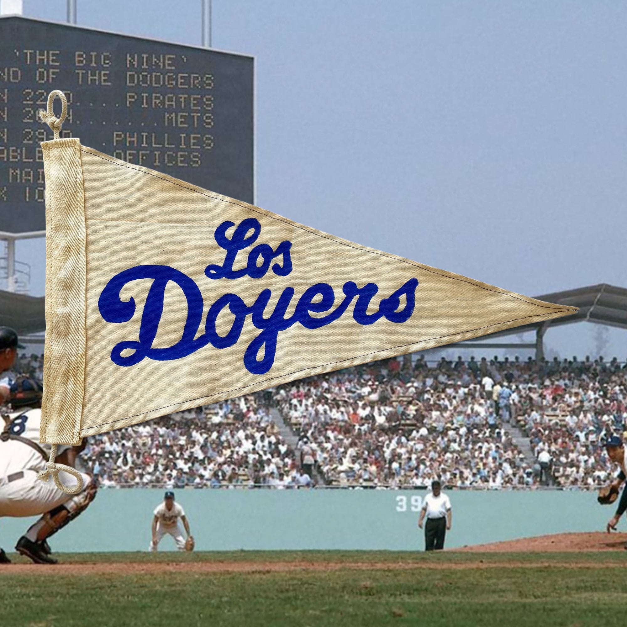 Los Doyers Pennant Handcrafted Vintage Style Los Angeles Dodgers ...