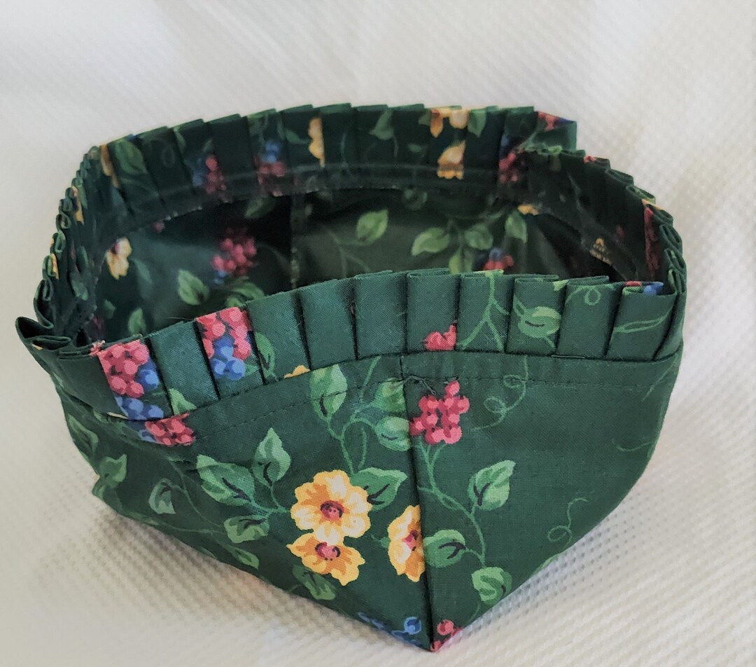 Longaberger Medium Berry Basked FABRIC LINER Emerald Vine Fabric - Etsy