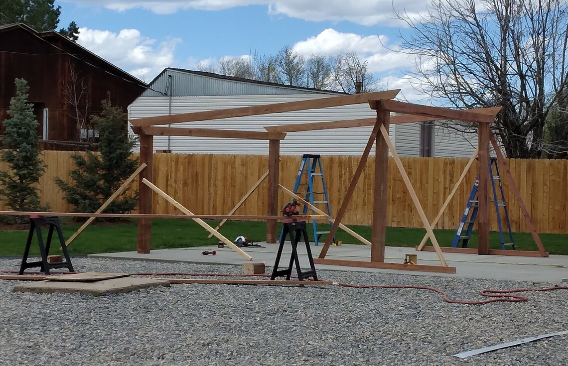 16x16 DIY Lean-to Pergola Plans to Build a Patio Cover (bonus Hardware ...