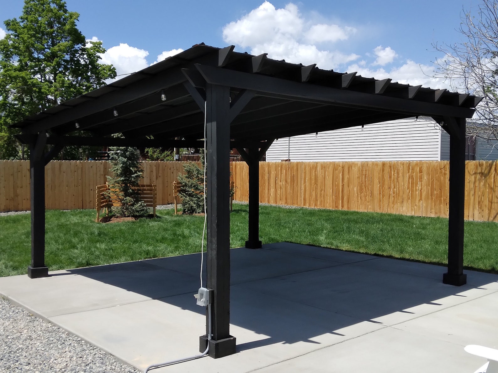 16x16 DIY Lean-to Pergola Plans to Build a Patio Cover (bonus Hardware ...