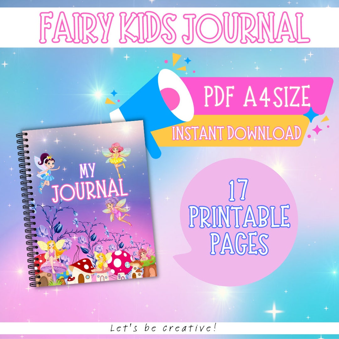 Kids Fairy Journal Printable Pdf-kids Journal Printable-fairy Journal ...