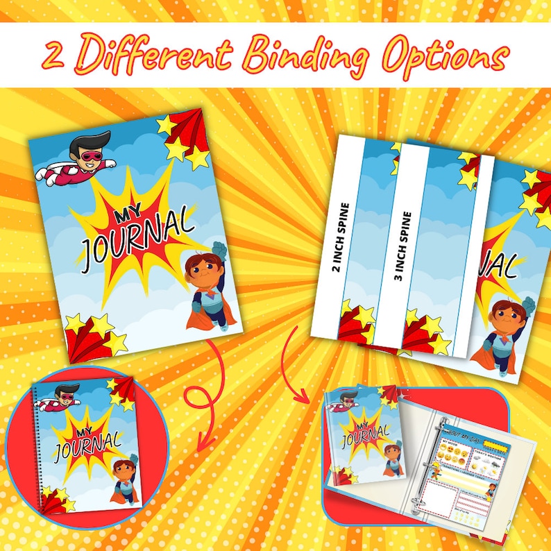 Kids Superhero Journal Printable Pdf-kids Journal - Etsy