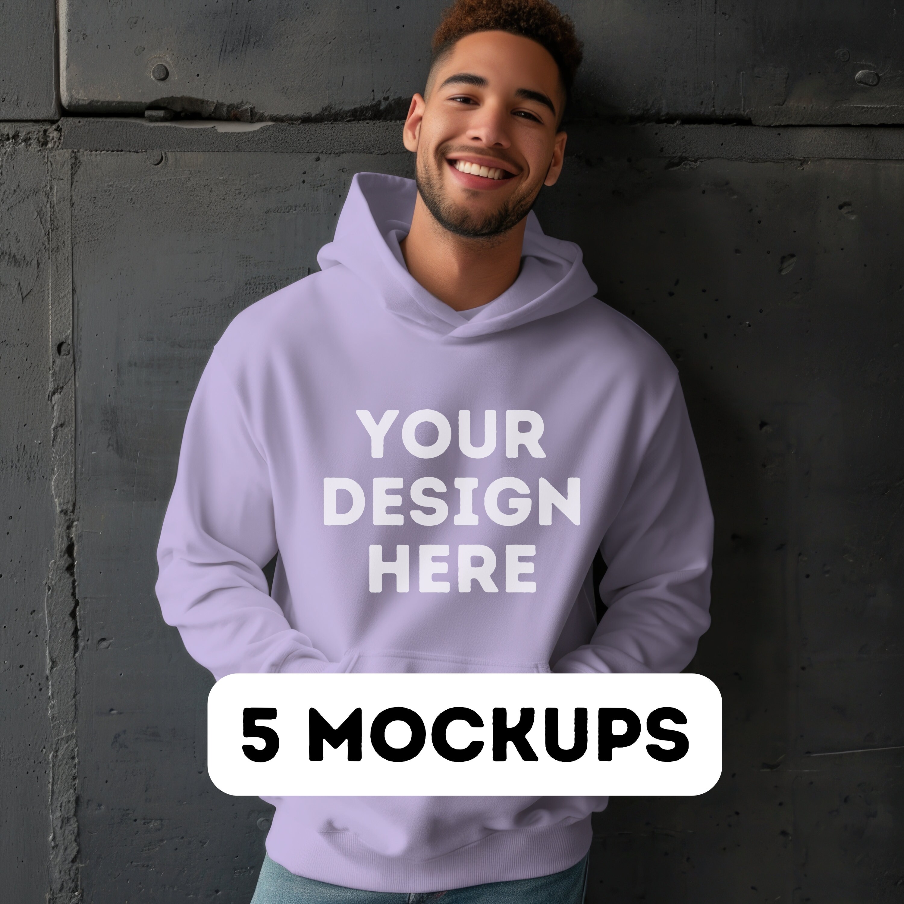 Gildan 18500 Orchid Mockup Bundle, Orchid Hoodie Back Mockup, G185 ...