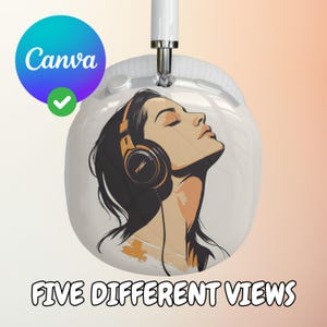 Airpods Max Canva Case Mockups, Printify Airpods Sublimination, Apple ...