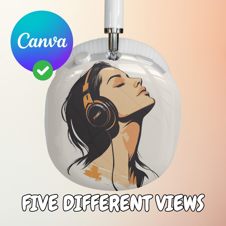 Airpods Max Canva Case Mockups, Printify Airpods Sublimination, Apple ...