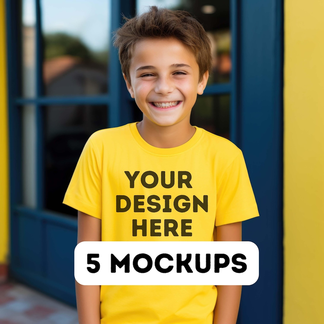 Gildan Youth Mockup Bundle, Gildan 5000b Daisy Mocks, G5000B Mock Up ...