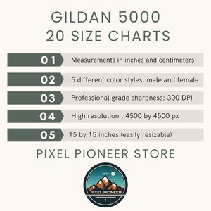 Gildan 5000 Size Chart, G5000 Size Chart, T-shirts Size Chart, Unisex ...