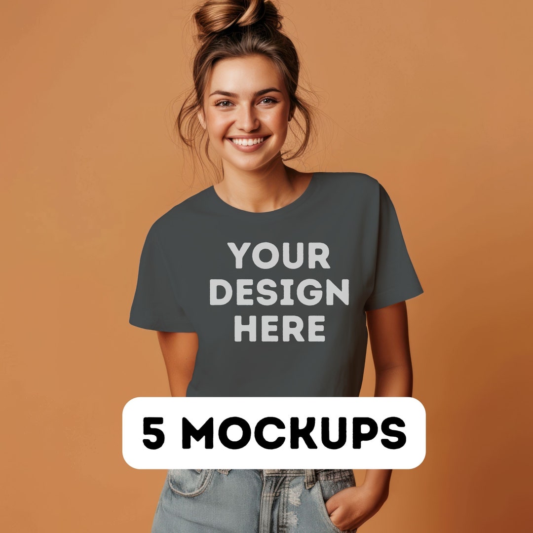 Stanley Stella Mock Anthracite, STTU755 Mockup Bundle, Eco Tee Mockup ...