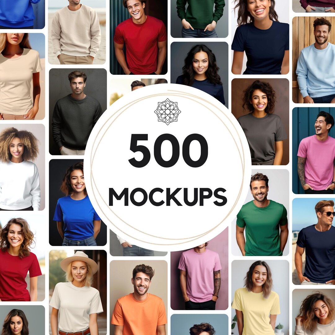 Shop Sale Bundle, Studio Mockup Bundle, Bella Canvas 3001, Gildan 64000 ...