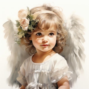 Baby Angels Watercolor Clipart – Angel Babies Png Bundle Design – Watercolor Print – Angels Art ...