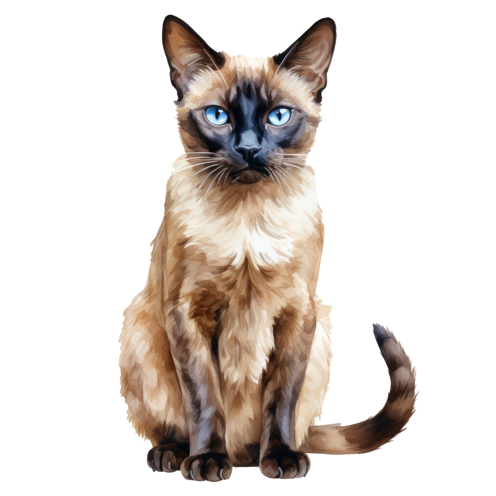 Siamese Clipart – Siamese Cat Png - POD Allowed – Siamese Sublimation ...