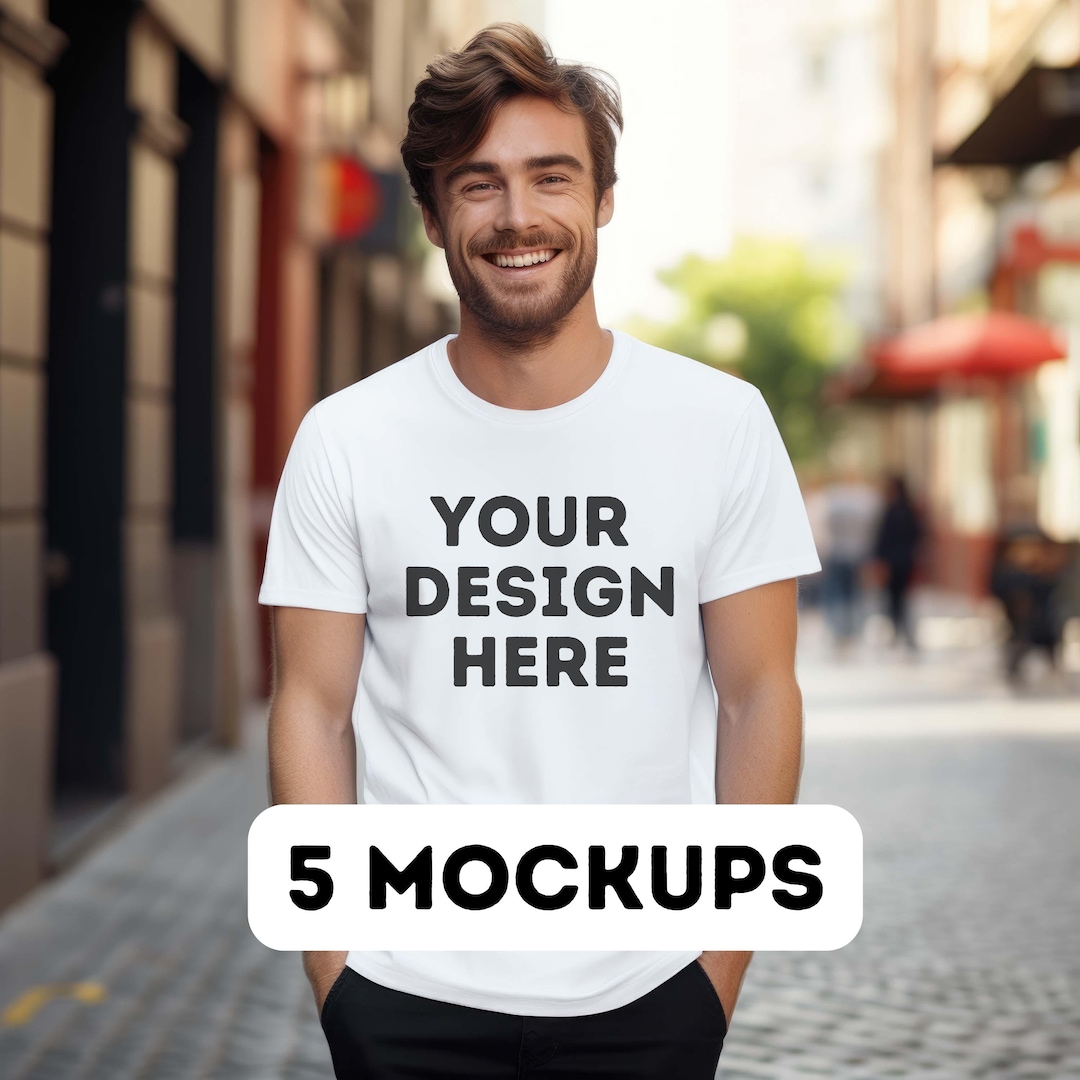 Gildan 5000 Mockup Shirt, 5000 White Mock up Bundle, Gildan 5000 White ...