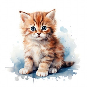 Watercolor Cats Clipart, 500 PNG Images, Cats>dogs, Cute Cat Clip Art ...