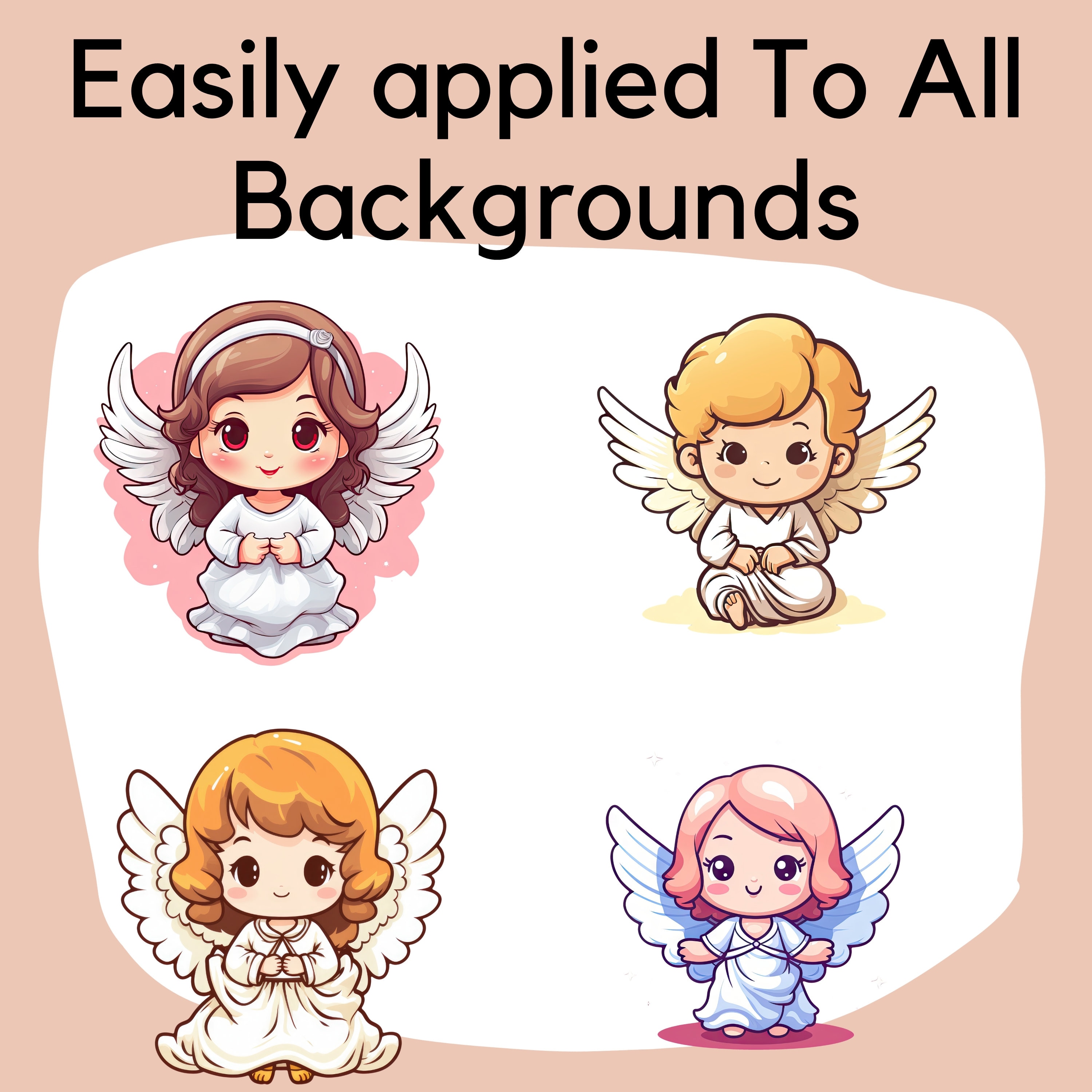 Baby Angels Clipart, Baby Boy Angel, Babies Clipart Bundle, Baby Angel ...
