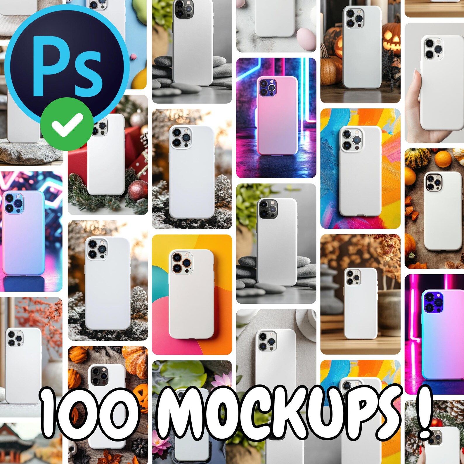 IPhone Case Mockup Bundle, Phone Case Psd, Phone Case Template ...