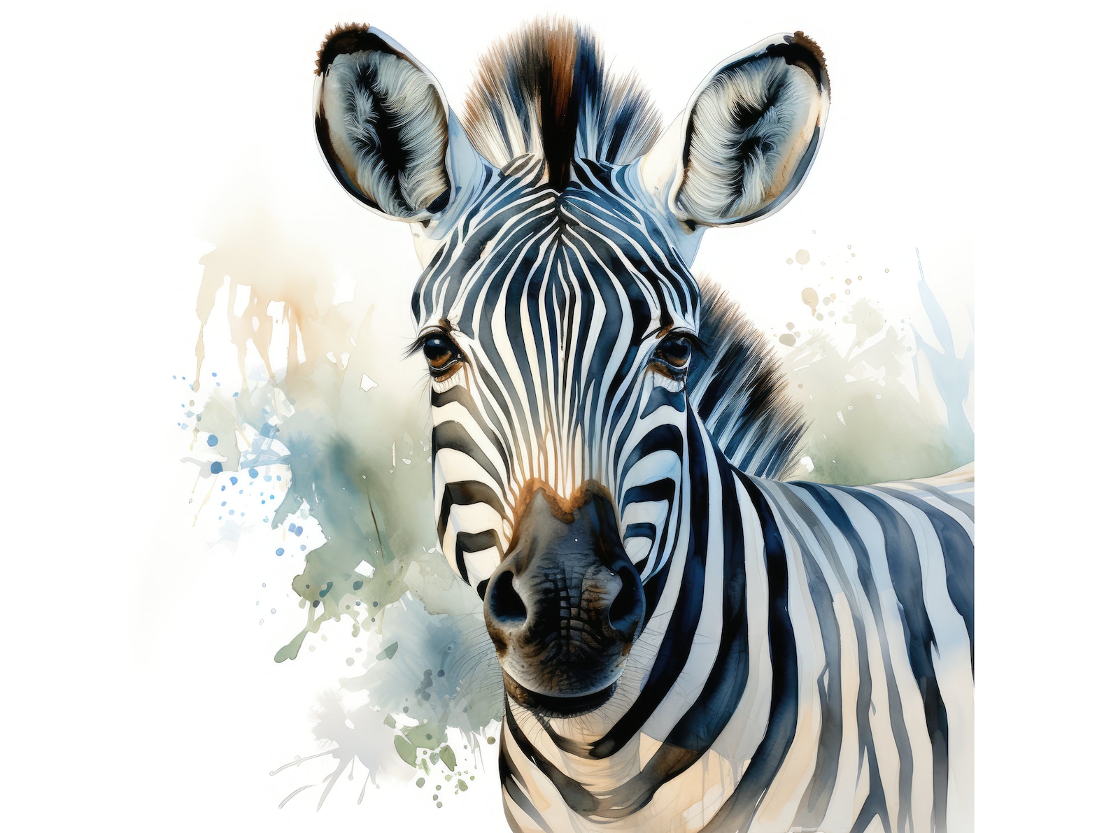 Zebra Clipart Jungle Drawings | 100 PNG Images | Water Color Print ...
