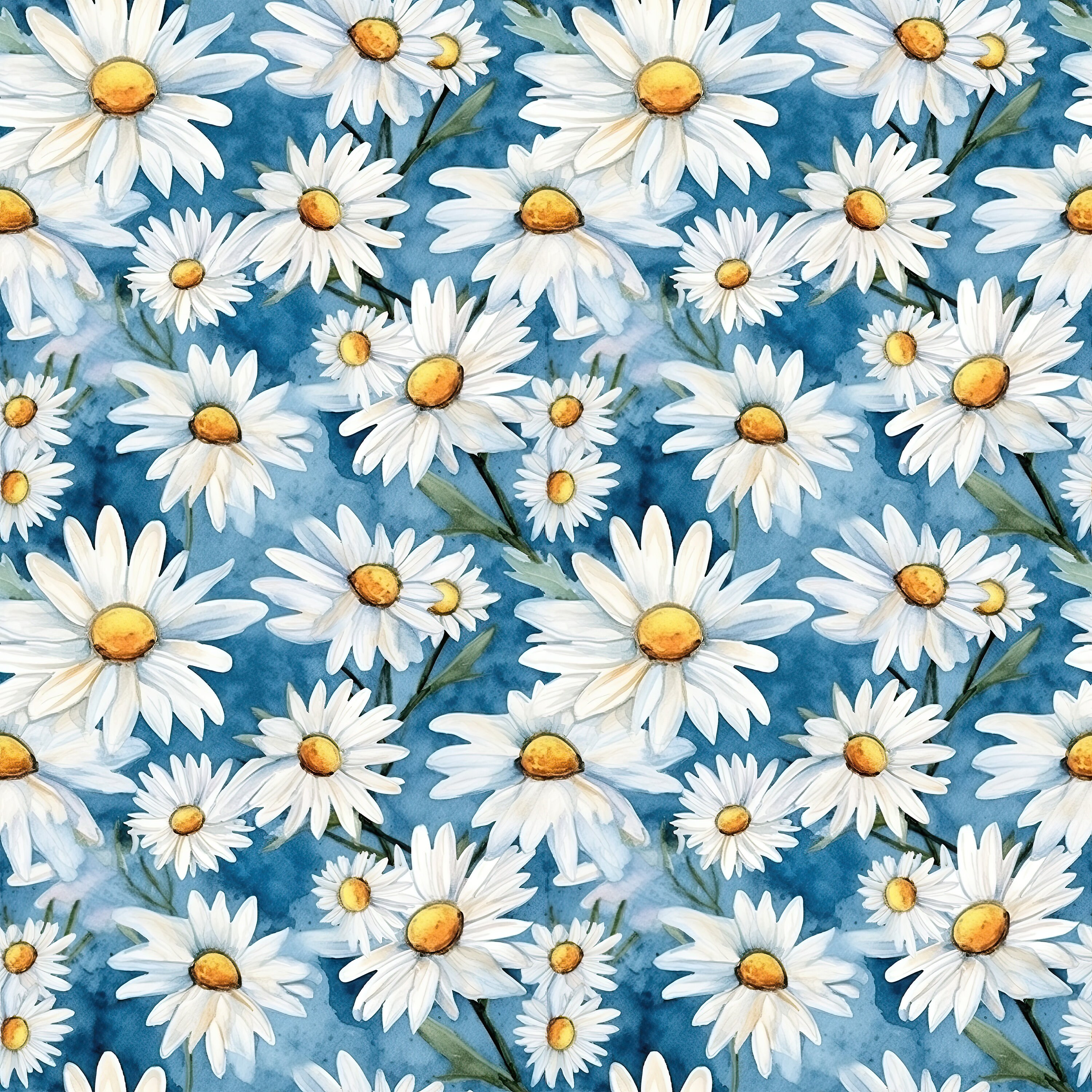 Watercolor Daisies 10 Seamless Patterns Daisies Daisy - Etsy