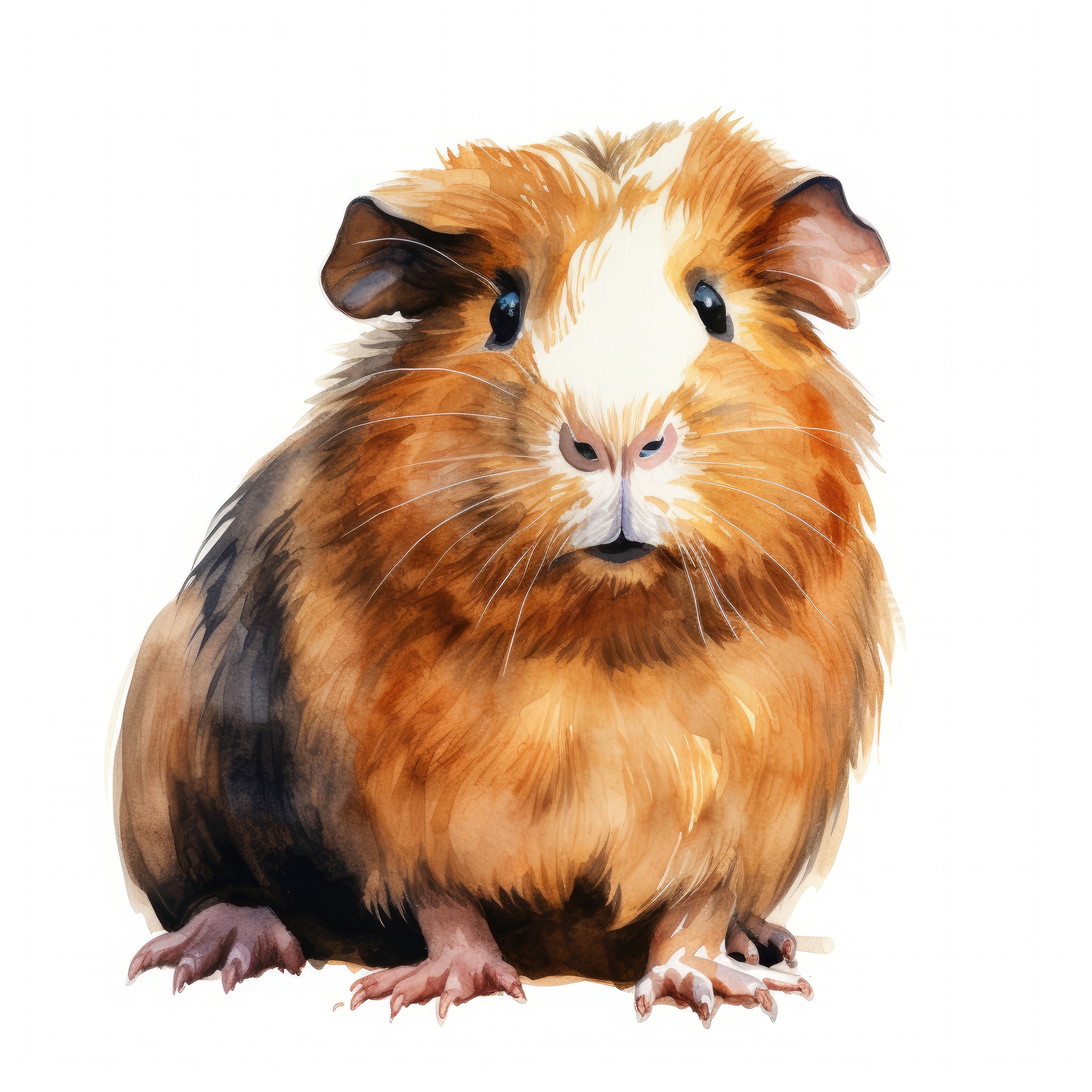 Guinea Pig Clipart, Guinea Pig Png Bundle, Watercolor Clipart, Guinea ...