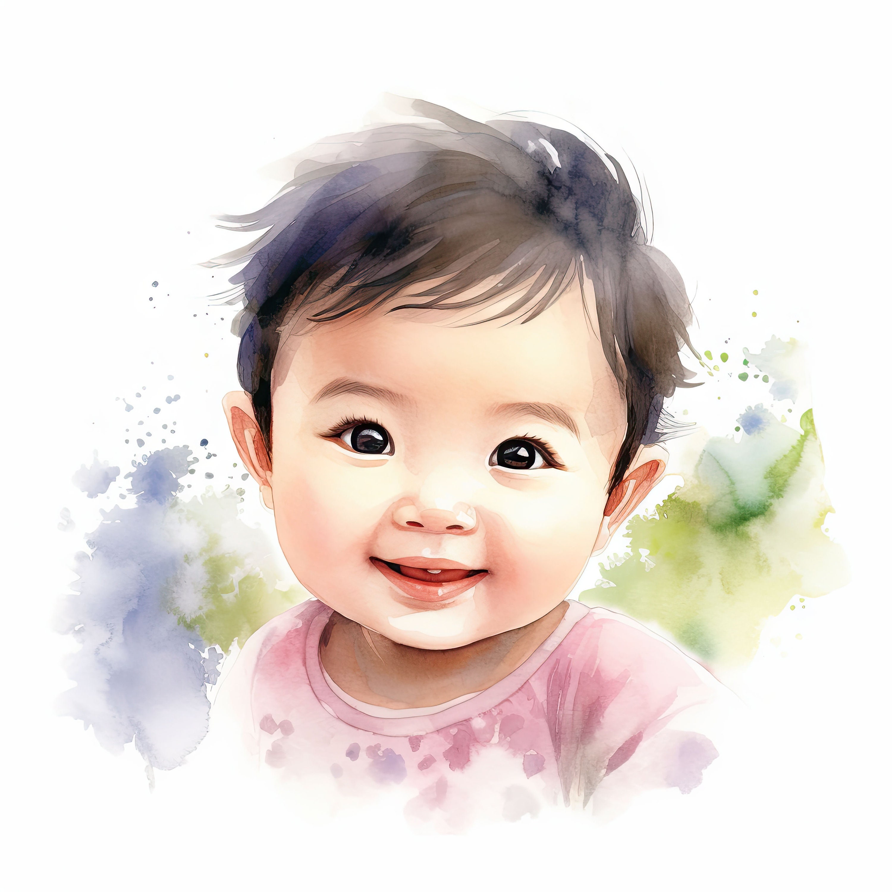 Babies Clipart Cute Babies Diversity Watercolor Art Baby - Etsy