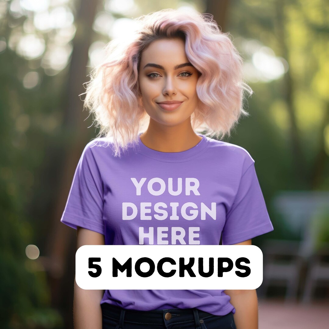 C1717 Violet Mockup Bundle, Violet Comfort Color Mocks, Violet Mockup ...