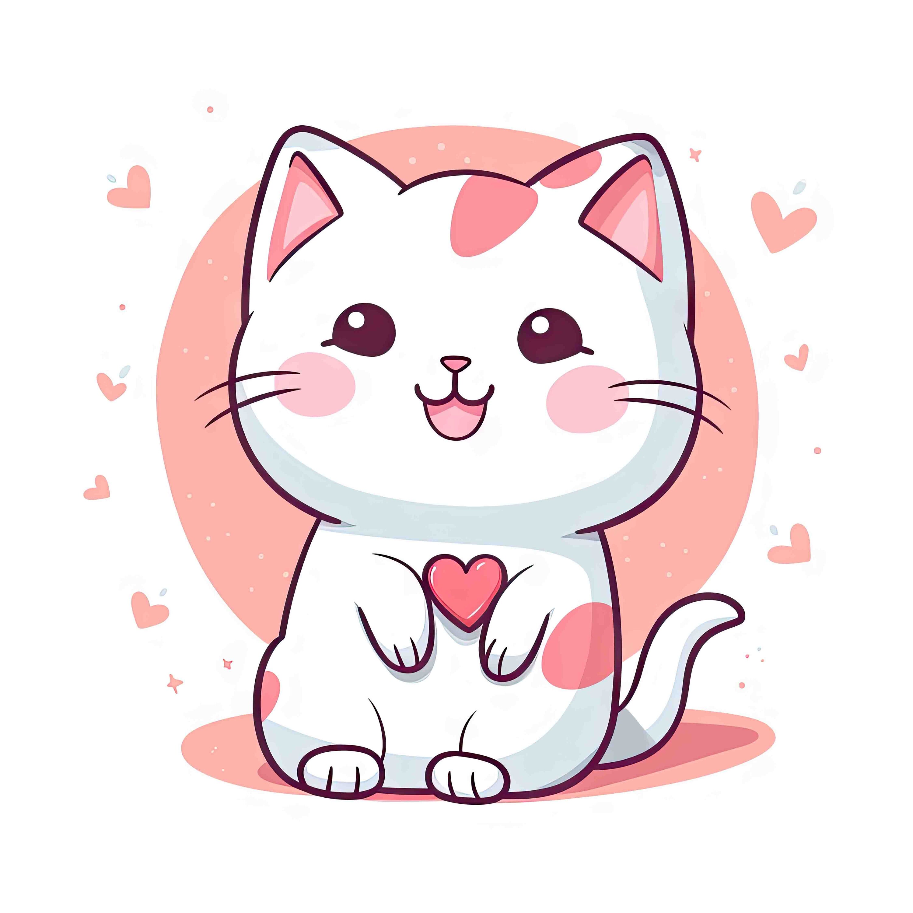 Cute Cat Clipart Cute Cats 75 PNG Images Digital - Etsy