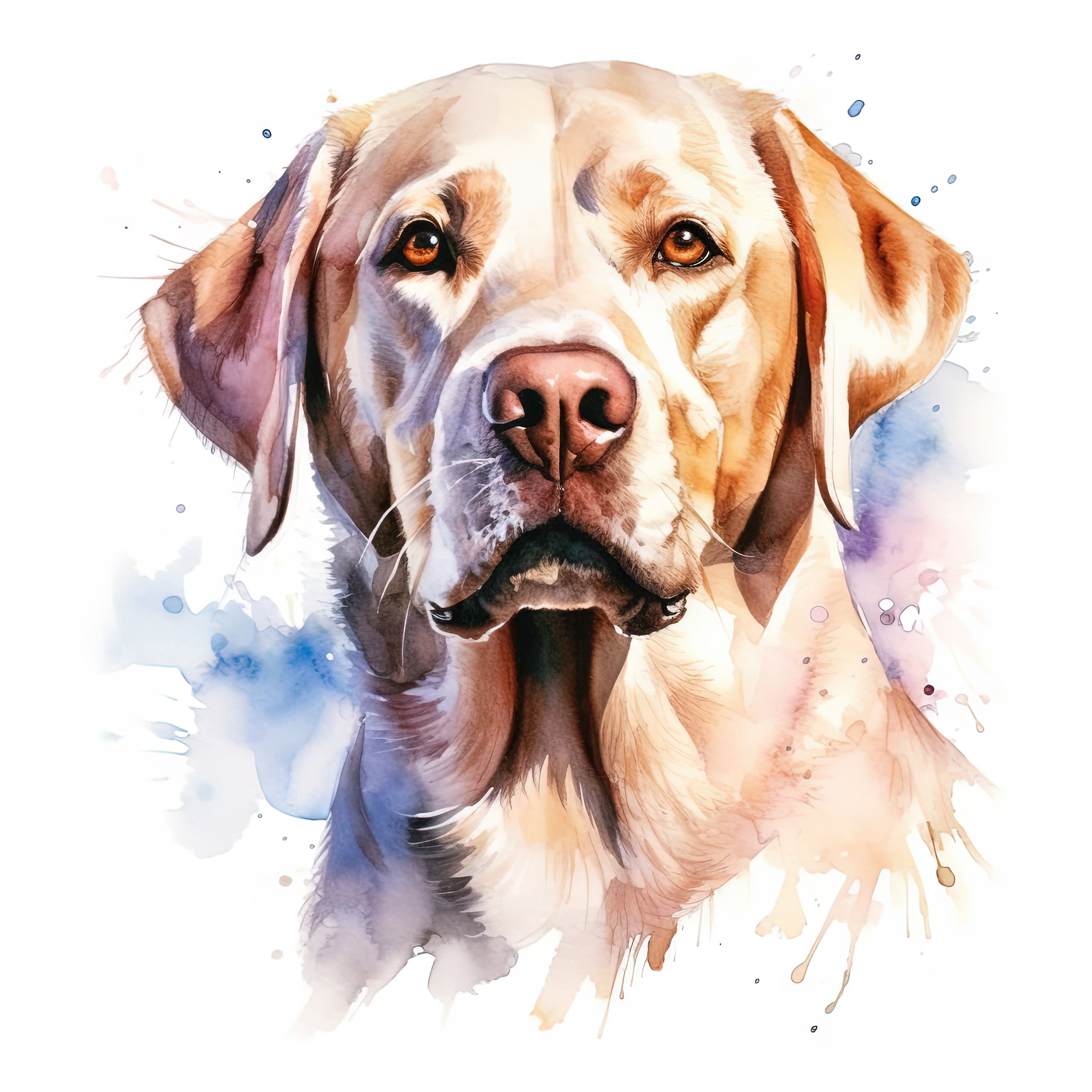 Watercolor Labradors, 50 High Resolution Jpg's, Labrador Clipart ...