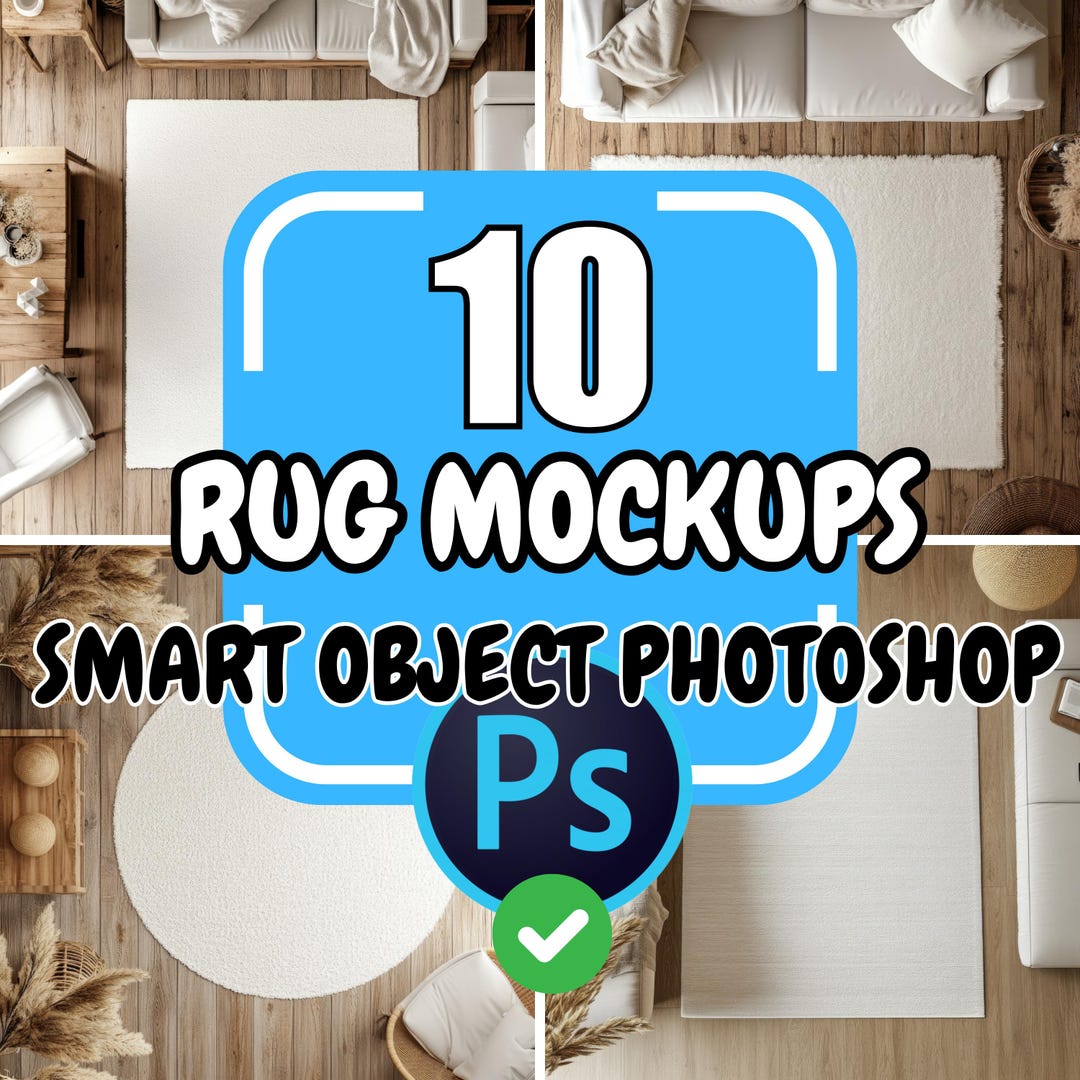 Rug Mockup Carpet Smart Object Template, Boho Rug Mockup, 48x72 Rug ...