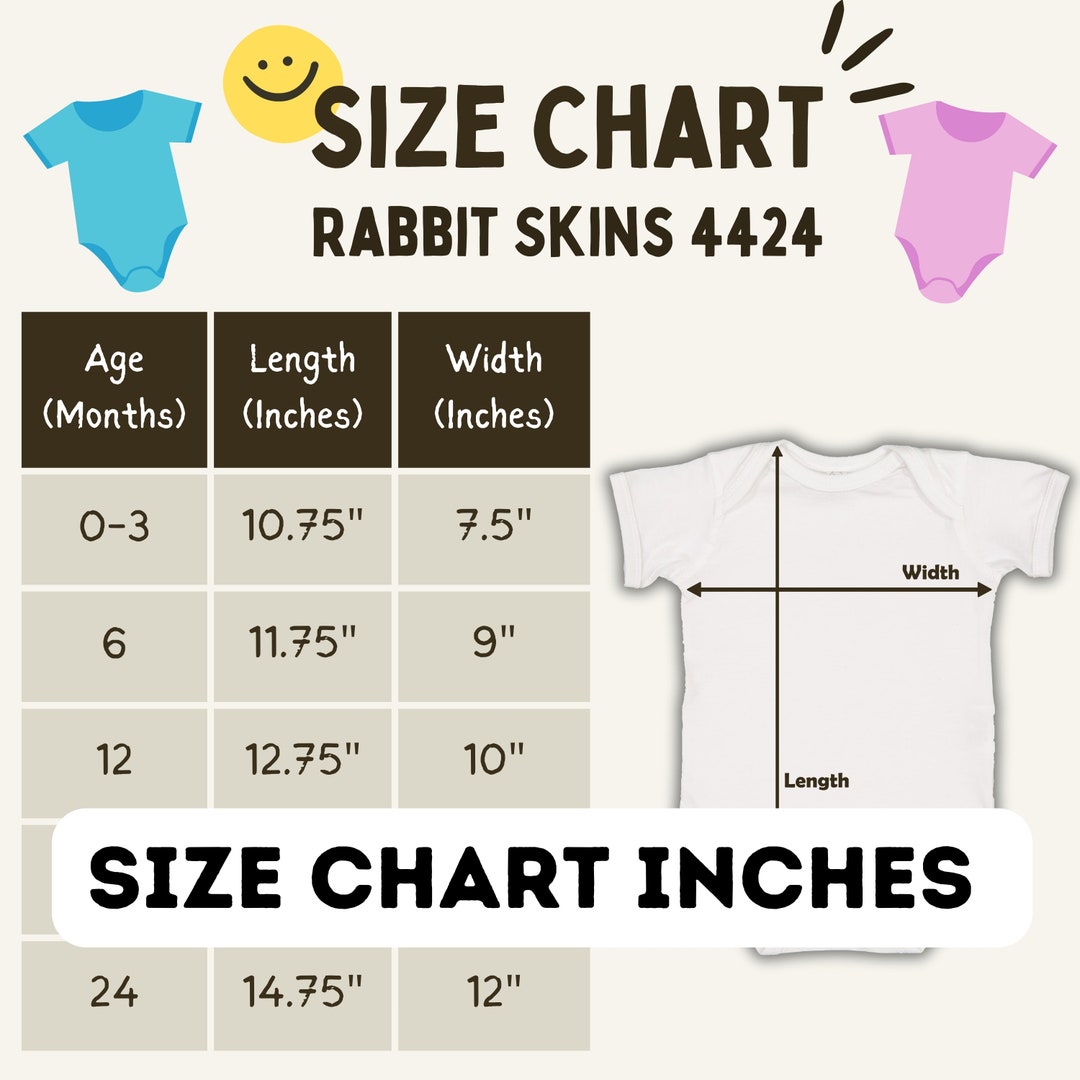 Rabbit Skins 4424 Infant Size Chart, Sizechart for Baby, Infant ...