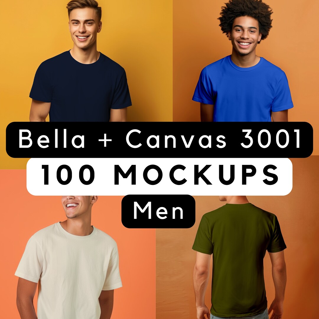 Male Mockup 3001 Mockup Photo Male, Male Tee Mocks 3001, Bella Canvas ...