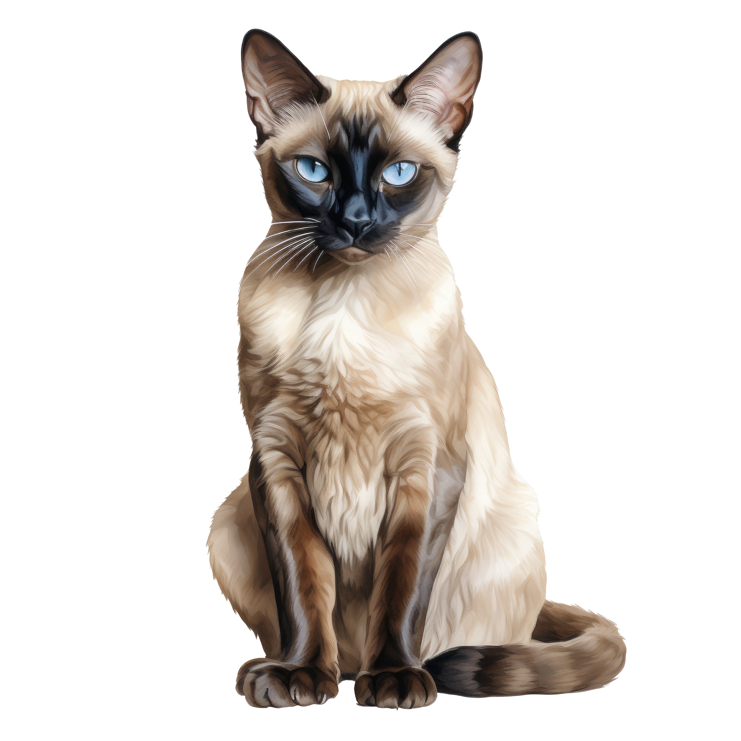 Siamese Cat Png Art – Siamese Cat Clipart - POD Allowed – Siamese ...