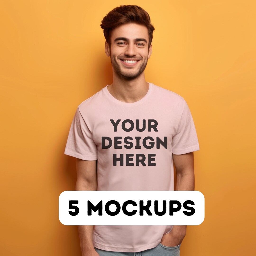 3001 Soft Pink Mockup, Pink Tshirt Mockup, Bella Canvas Pink, Mockup ...